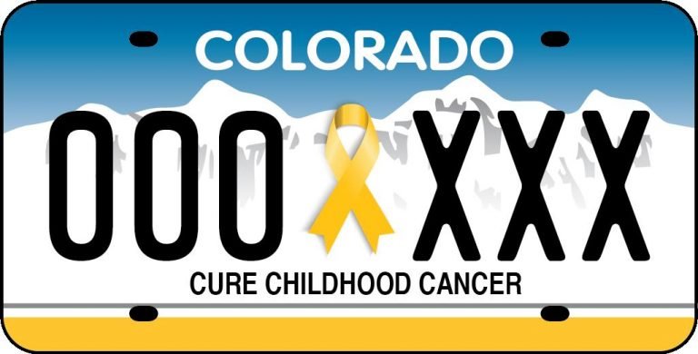 Cure Childhood Cancer License Plate - Morgan Adams Foundation