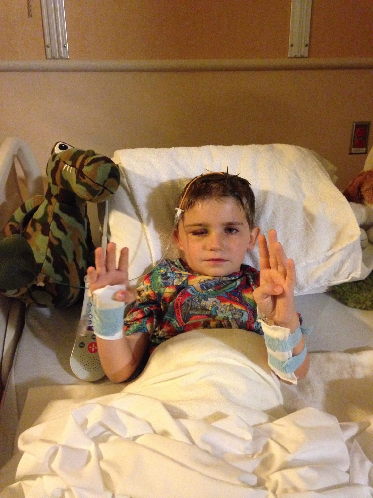 Levi had to leave home for cancer treatment. Today, he's healthy and ...
