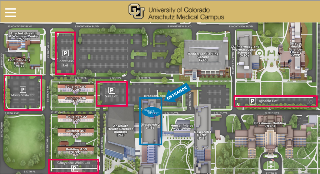 What's Up Doc Parking Map - Morgan Adams Foundation